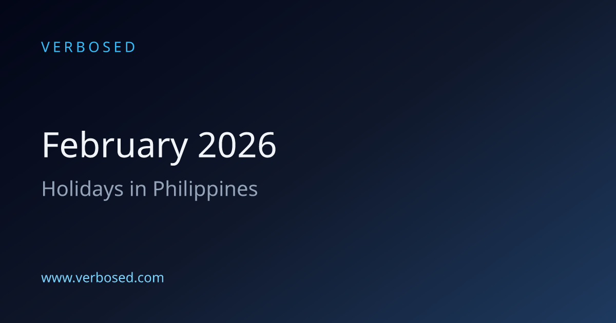 February 2026 Holidays in Philippines | Verbosed